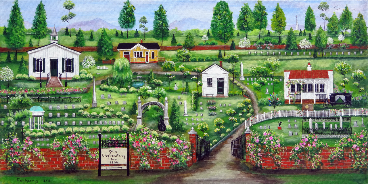 Fay Harris Donates Painting of OCC - Old City Cemetery